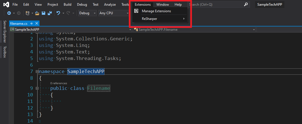 Visual Studio – Add New File – DevSuhas